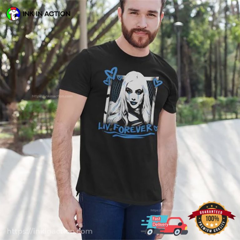 Liv Morgan Liv Forever Blue Logo Graphic T-shirt - Print your thoughts ...