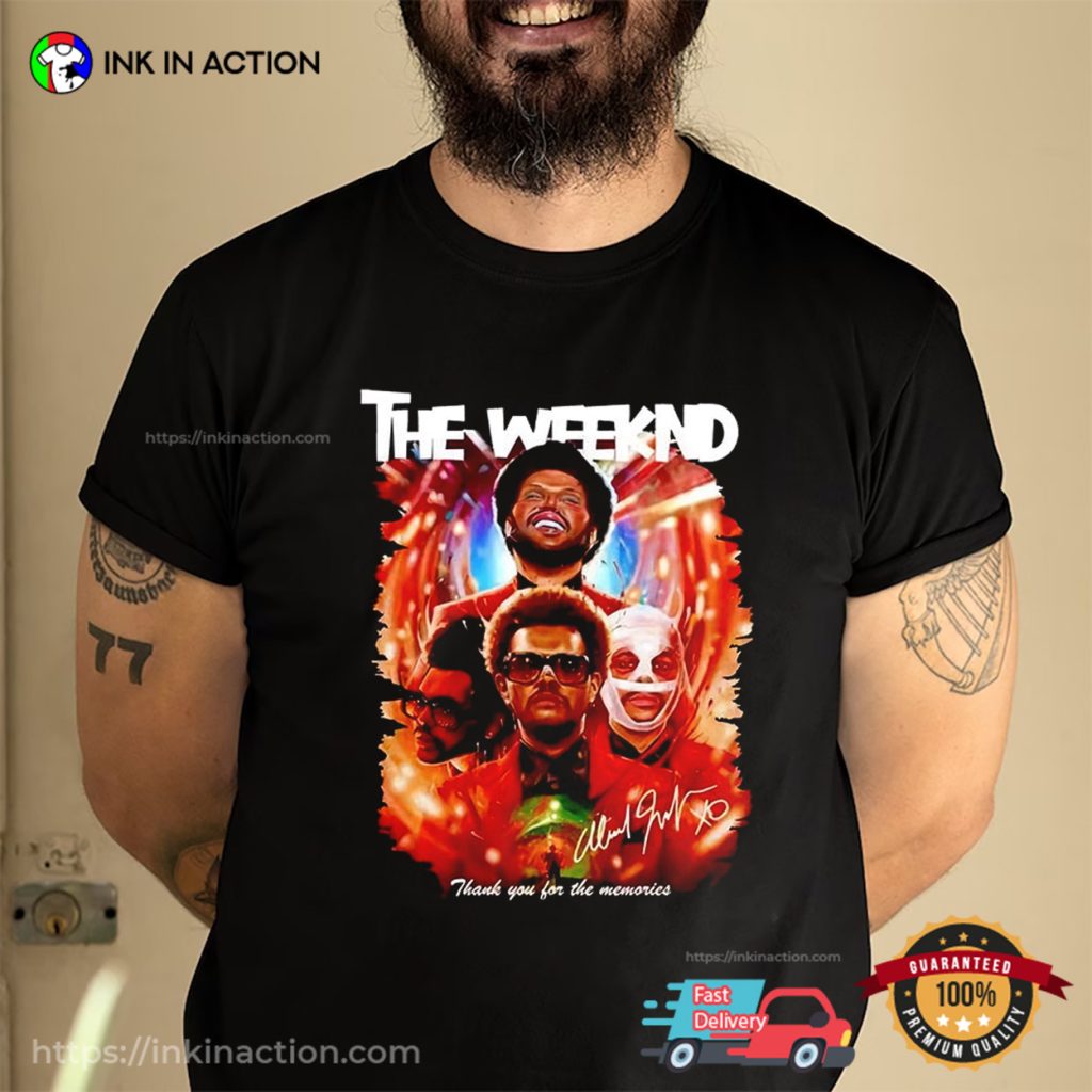The Weeknd Vintage Thank You For The Memories Signature T-shirt - Print ...