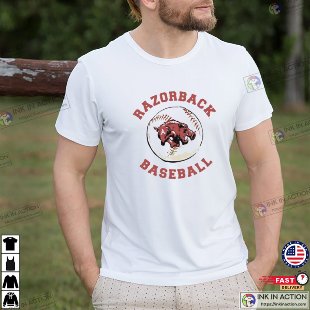 Vintage Razorback Baseball Shirt - Print your thoughts. Tell your stories.