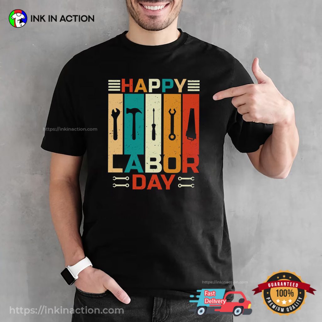 Happy Labor Day United States Vintage Style T-shirt - Print your ...