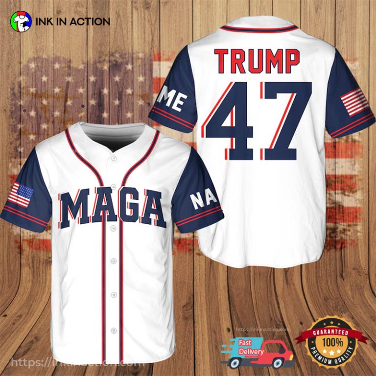 Personalized Donald Trump MAGA Baseball Jersey - Print your thoughts ...