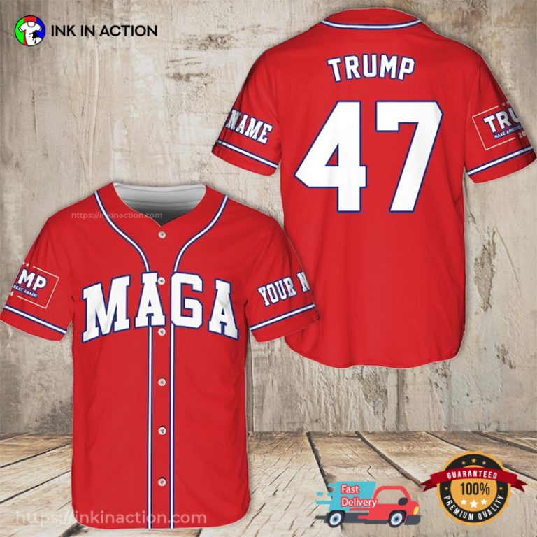 Personalized MAGA Trump Baseball Jersey - Print your thoughts. Tell ...