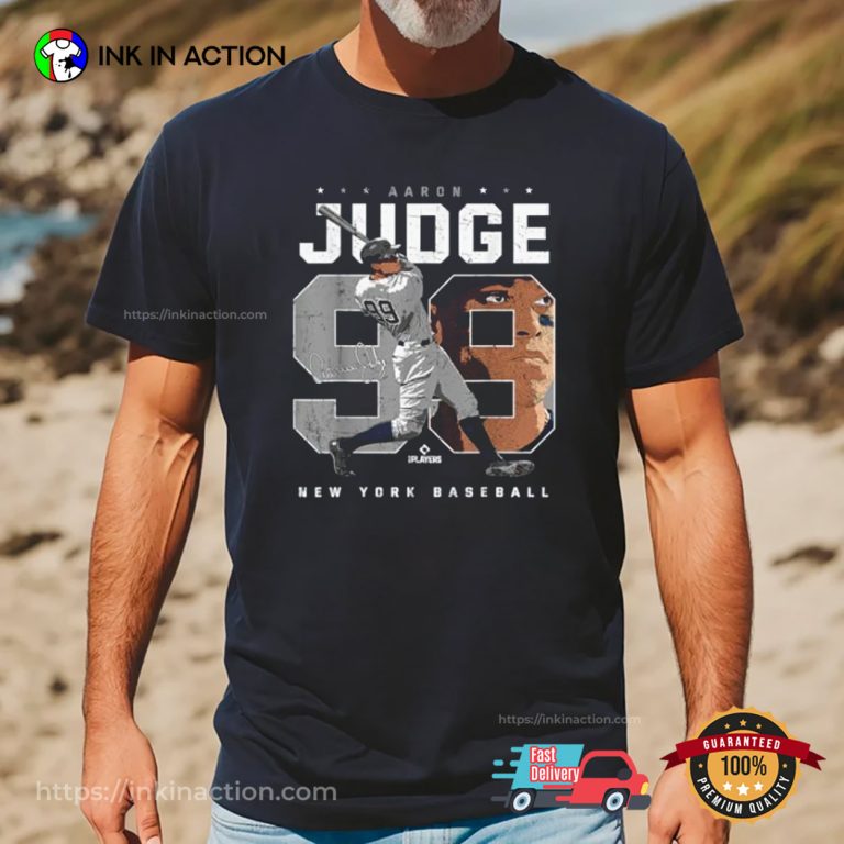 Aaron Judge Number Portrait MLBPA Unisex T-Shirt - Print your thoughts ...