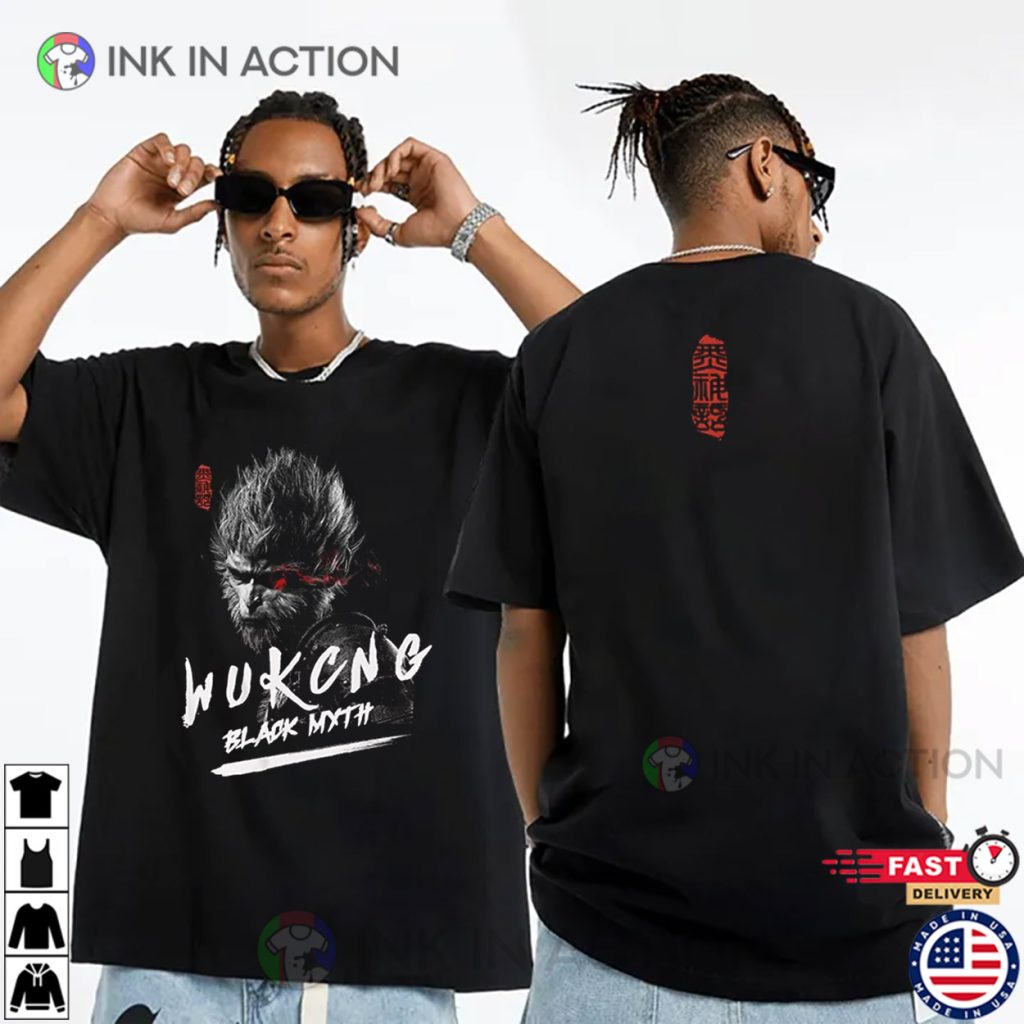 Black Myth WuKong Rage Mode 2 Sided T-shirt - Print your thoughts. Tell ...
