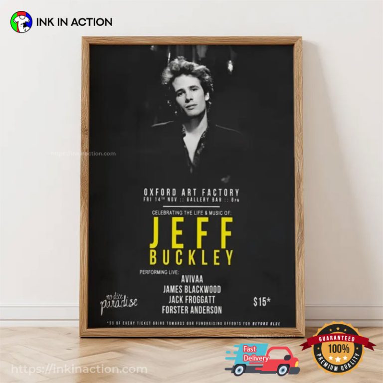 Jeff Buckley Retro Music Poster No. 1 - Print your thoughts. Tell your stories.