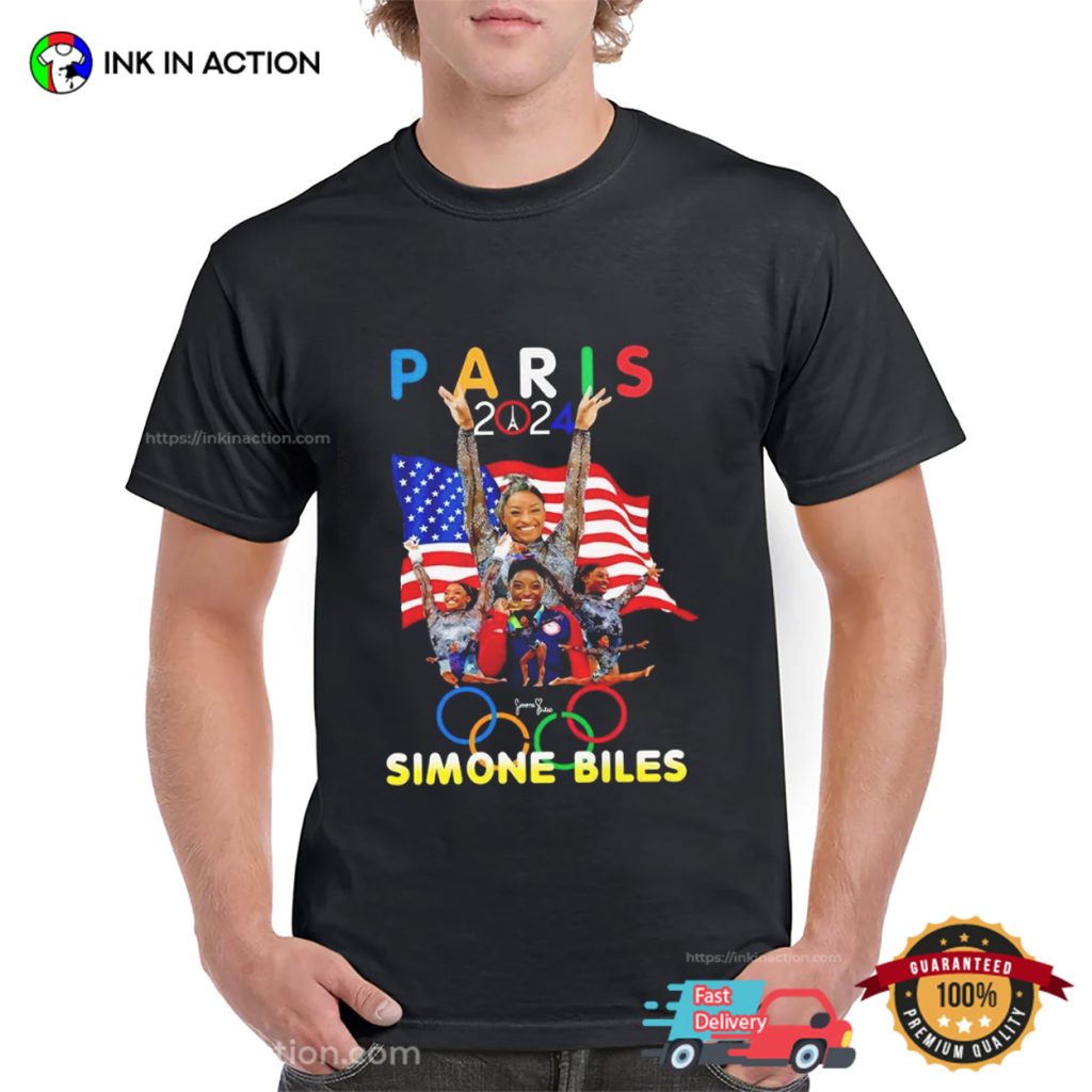 Paris 2024 Olympic Simone Biles Golden Girl Shirt Print Your Thoughts