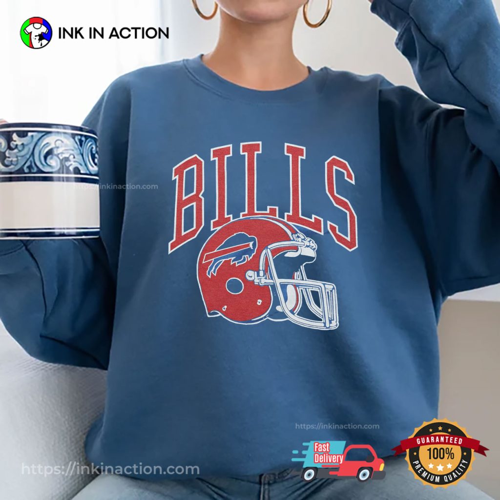 Buffalo Bills Helmet Retro Football Tee - Print your thoughts. Tell ...