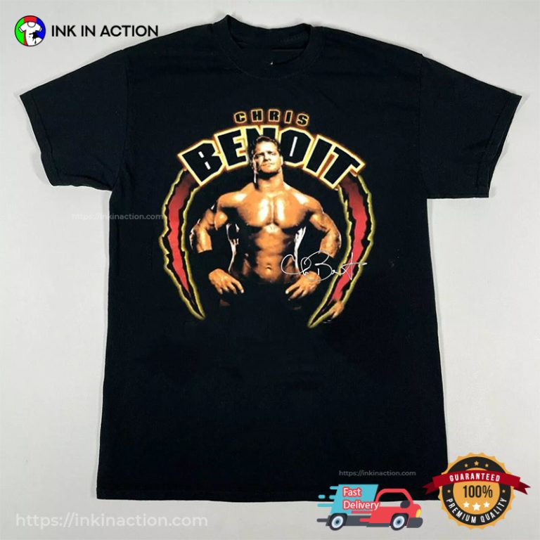 Chris Benoit Pro-wrestling Signature T-shirt - Print your thoughts ...