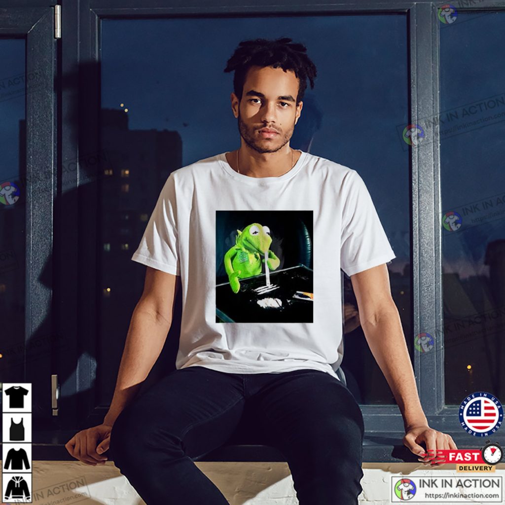 Kermit The Frog Cocaine Funny Meme T-shirt - Print your thoughts. Tell ...