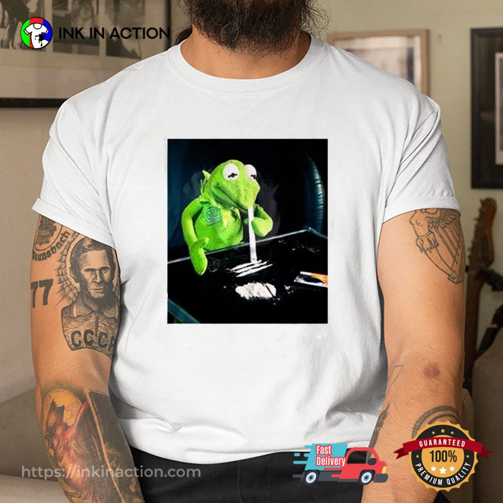 Kermit The Frog Cocaine Funny Meme T-shirt - Print your thoughts. Tell ...