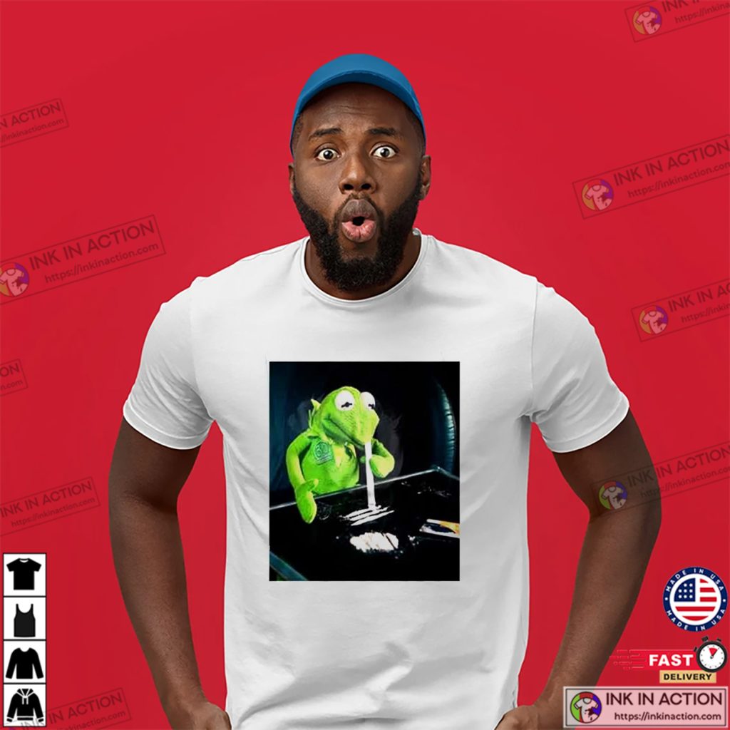 Kermit The Frog Cocaine Funny Meme T-shirt - Print your thoughts. Tell ...