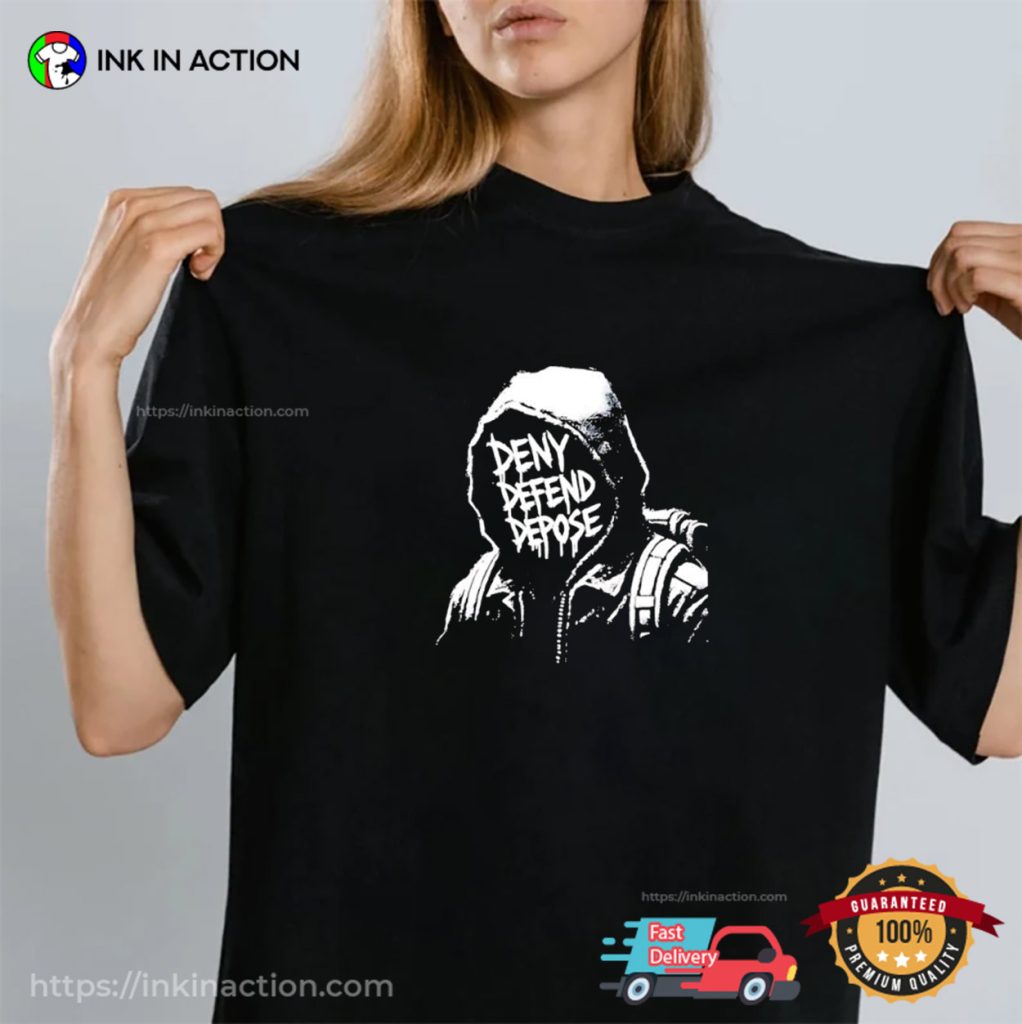Hero Luigi Mangione Deny Defend Depose T-shirt - Print your thoughts ...