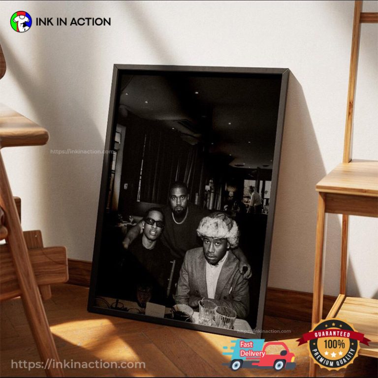 ASAP Rocky Kanye West Tyler The Creator Rappers Gang Retro Poster ...