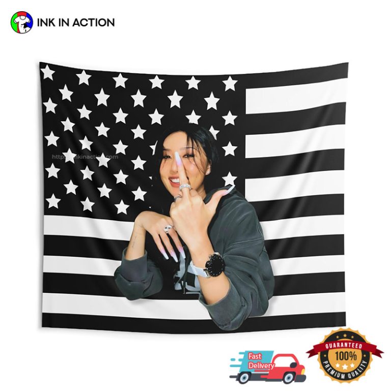 Hwasa Middle Finger Black American Flag - Print your thoughts. Tell ...