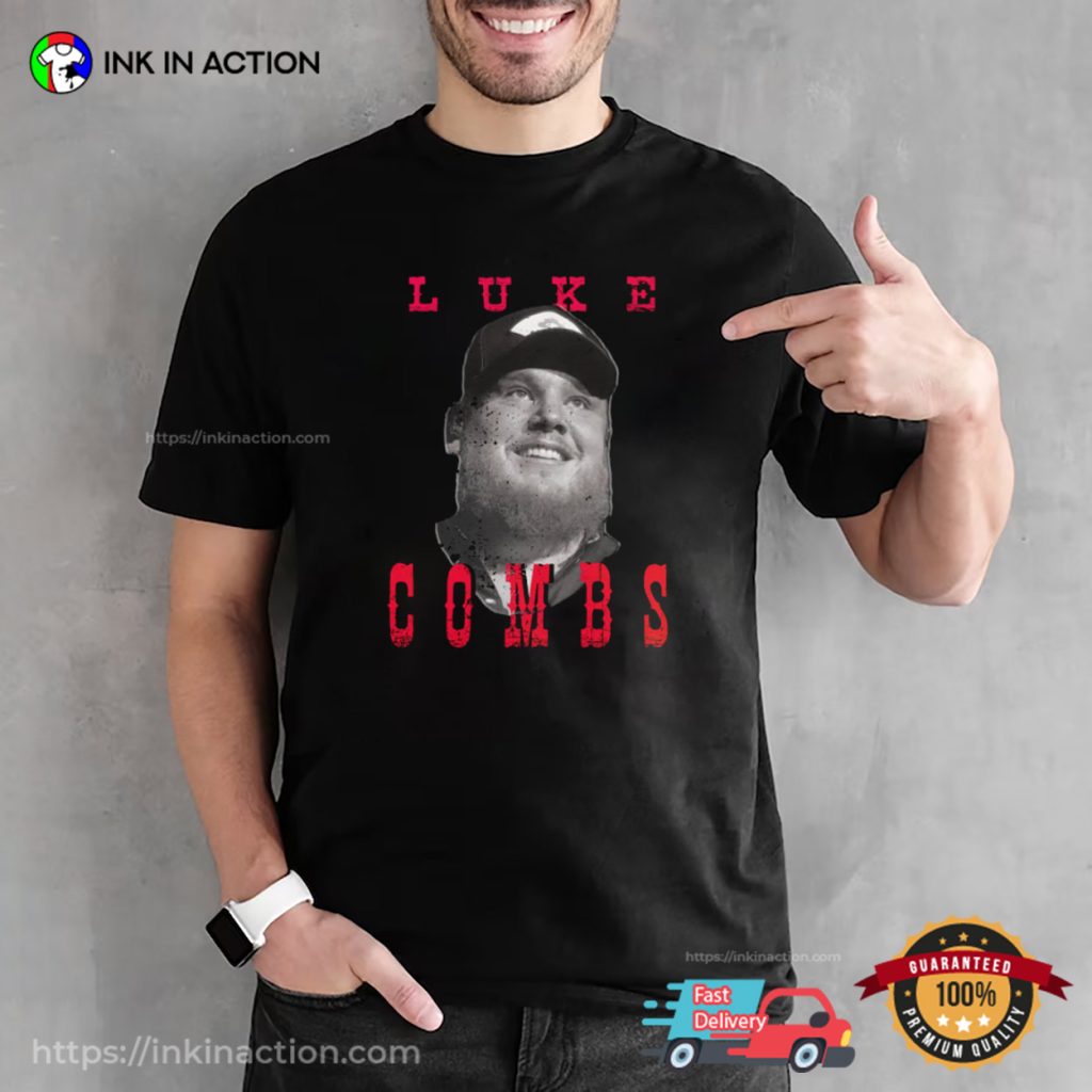 Vintage Luke Combs Face Meme T-shirt - Print your thoughts. Tell your ...