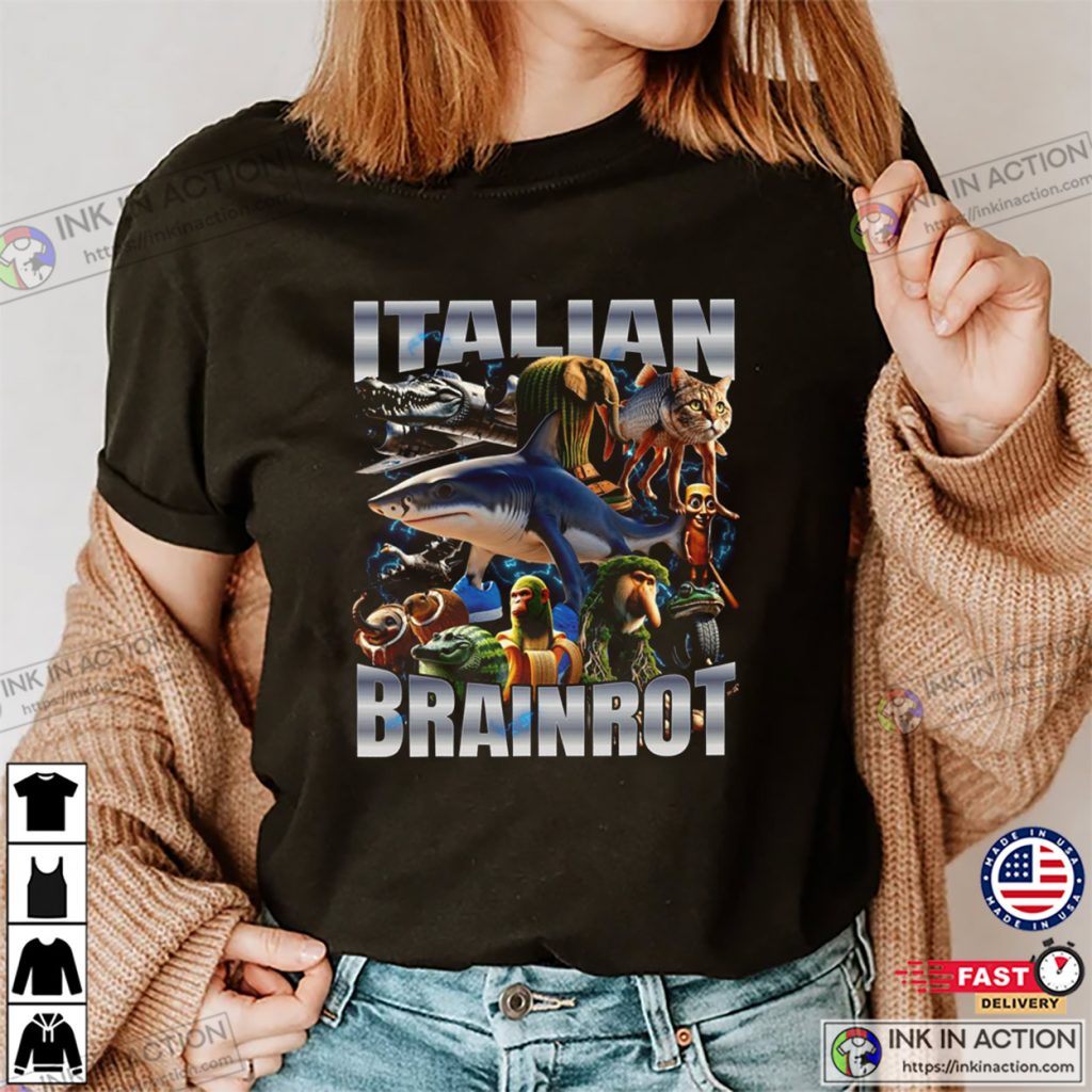 All Italian Brainrot Meme T-shirt - Print your thoughts. Tell your stories.