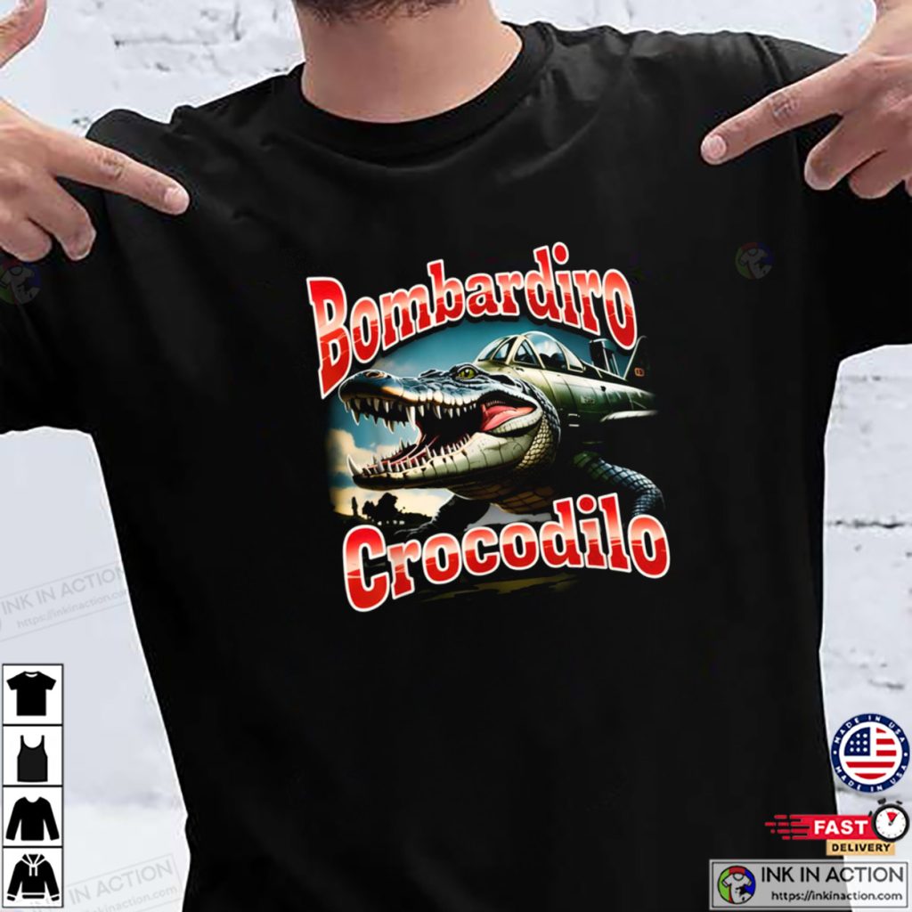 Bombardino Crocodilo Funny Italian Brainrot Meme T-shirt - Print your ...