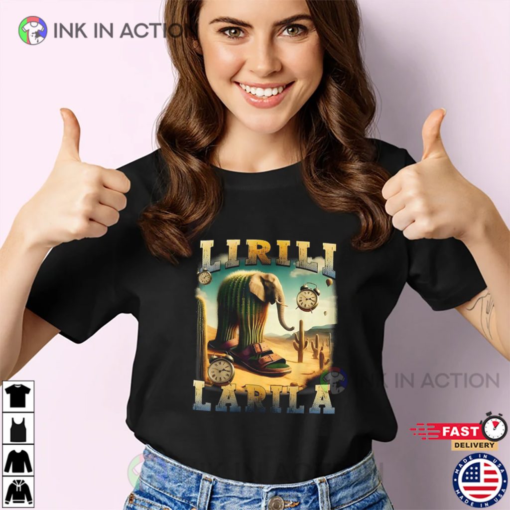 Cactus Elephant Lirili Larila Italian Brainrot Meme T-shirt - Print ...
