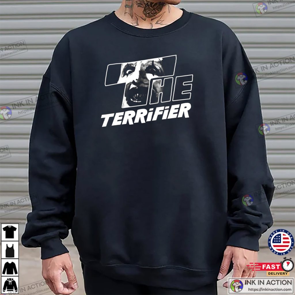 The Terrifier Art Retro 90s Tee - Print your thoughts. Tell your stories.