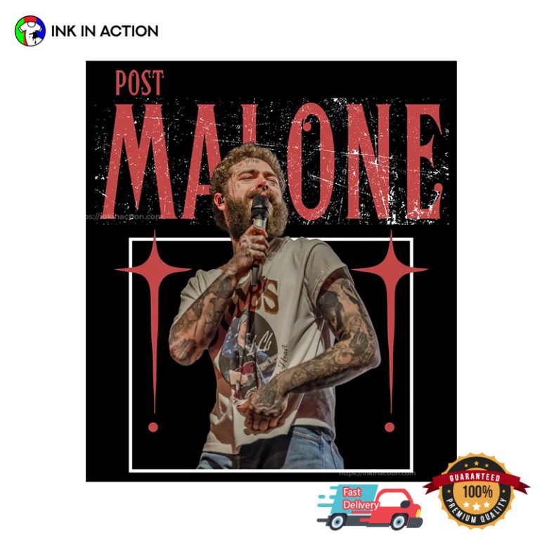 Vintage Post Malone Rap Music 2025 Poster - Print your thoughts. Tell ...