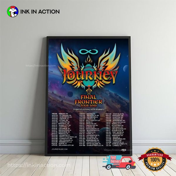 Journey Final Frontier 2026 Tour Dates Poster - Print your thoughts ...
