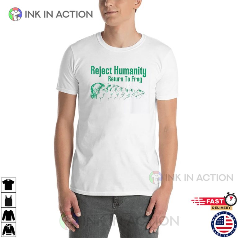Reject Humanity Return To Frog Humor Internet Frog Meme Tee - Print ...