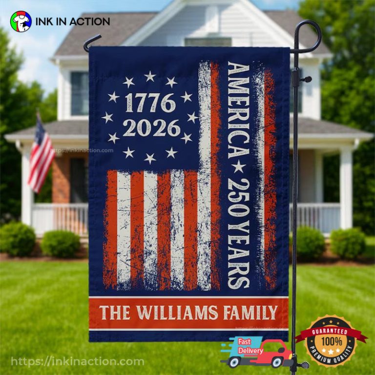 Custom America 250 Years Retro Patriot Flag - Print your thoughts. Tell ...